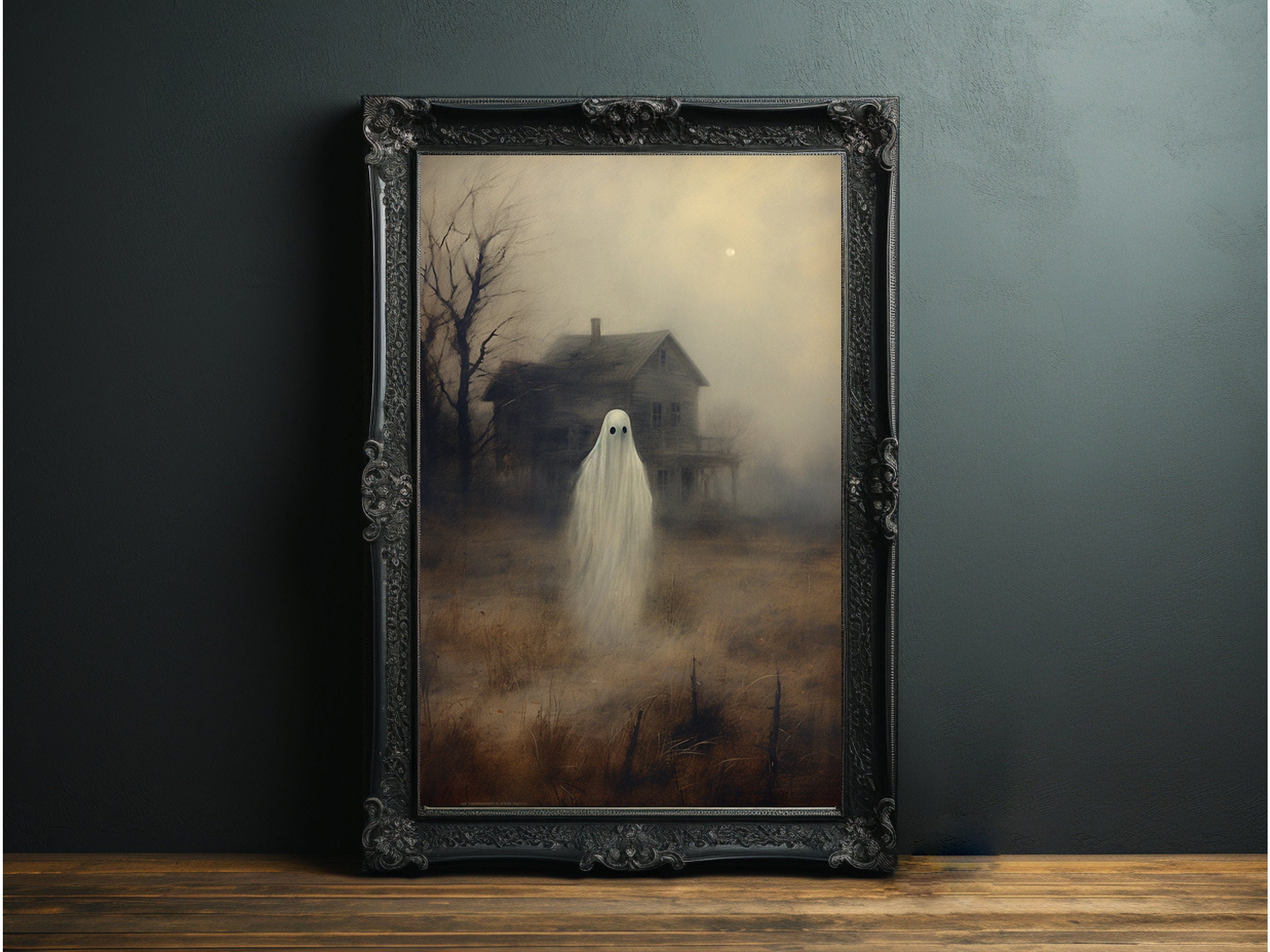 Vintage Ghost Print | Spooky Poster | Halloween Poster | Ghost Print ...