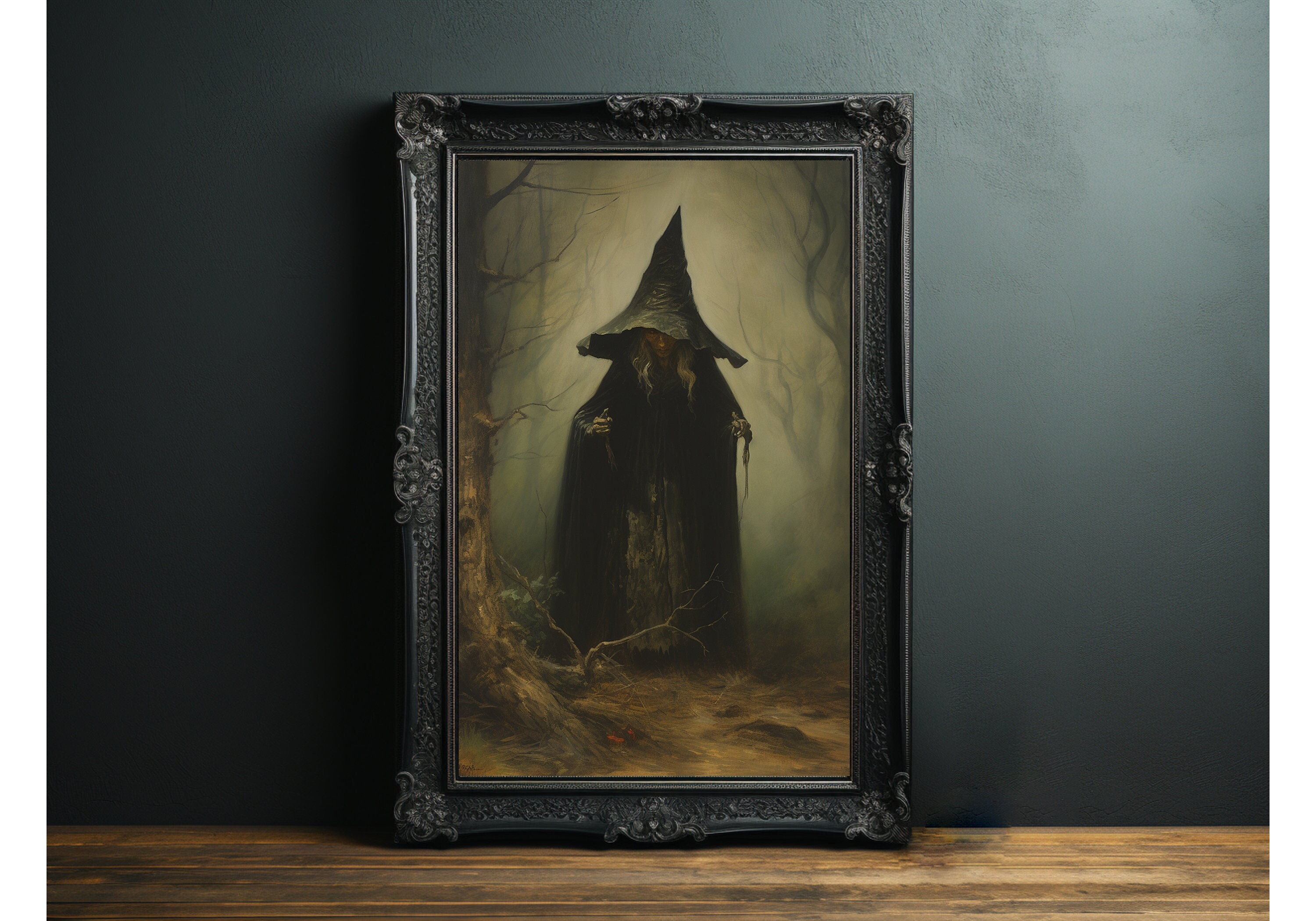 Vintage Witch Print | Spooky Poster | Halloween Poster | Witch Poster ...