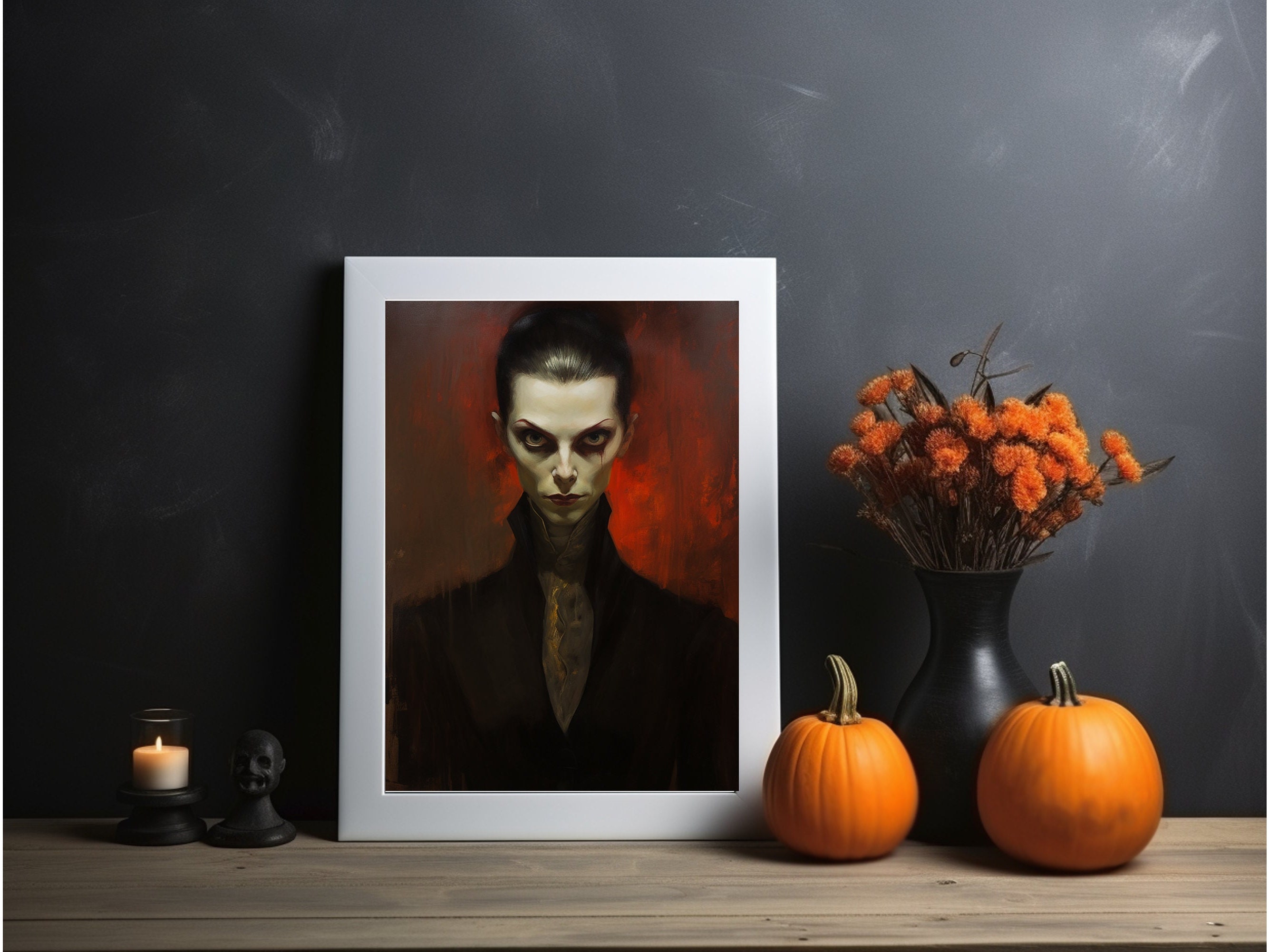 Vintage Vampire Print | Spooky Poster | Halloween Poster | Vampire ...