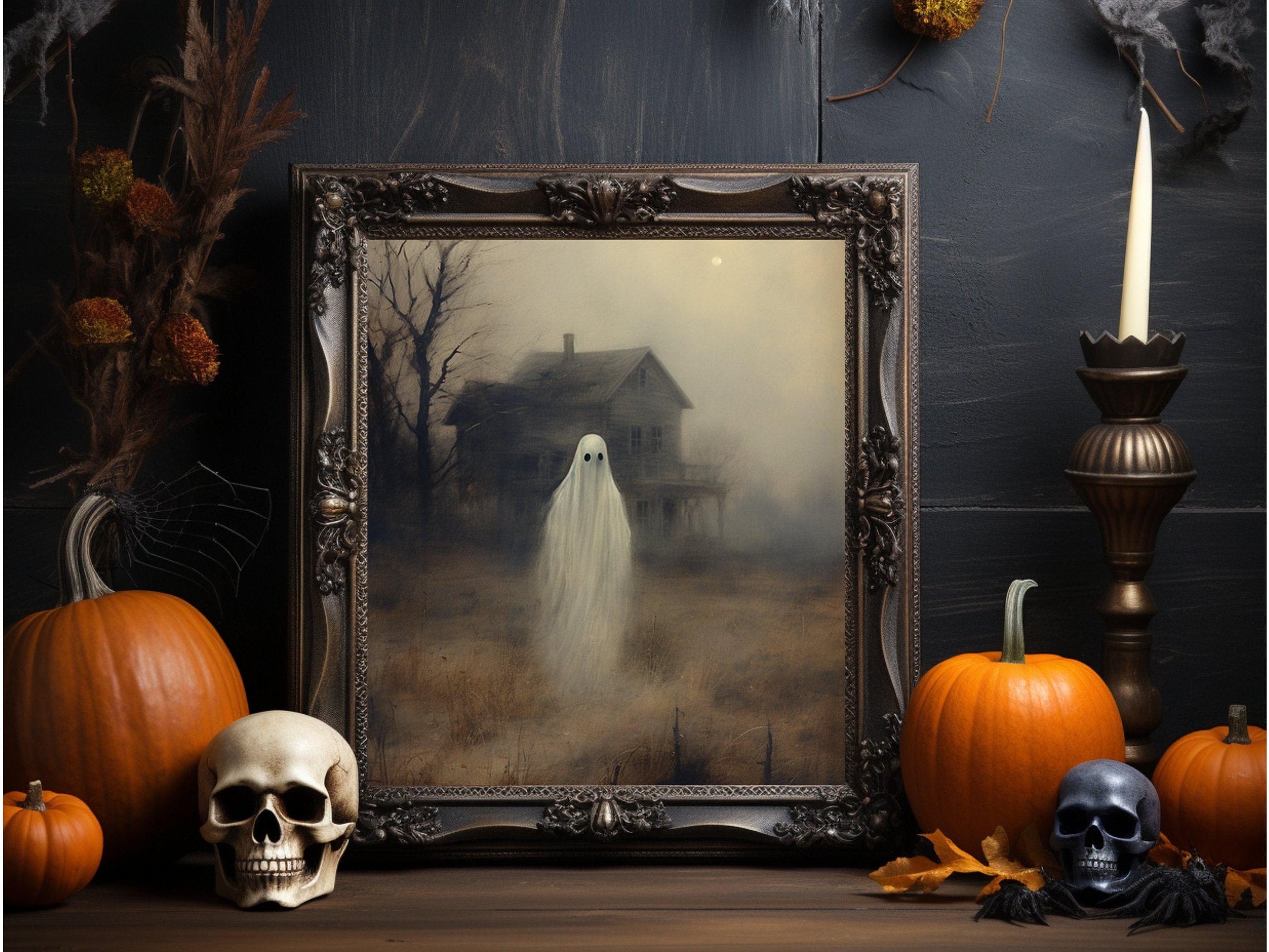 Vintage Ghost Print | Spooky Poster | Halloween Poster | Ghost Print ...