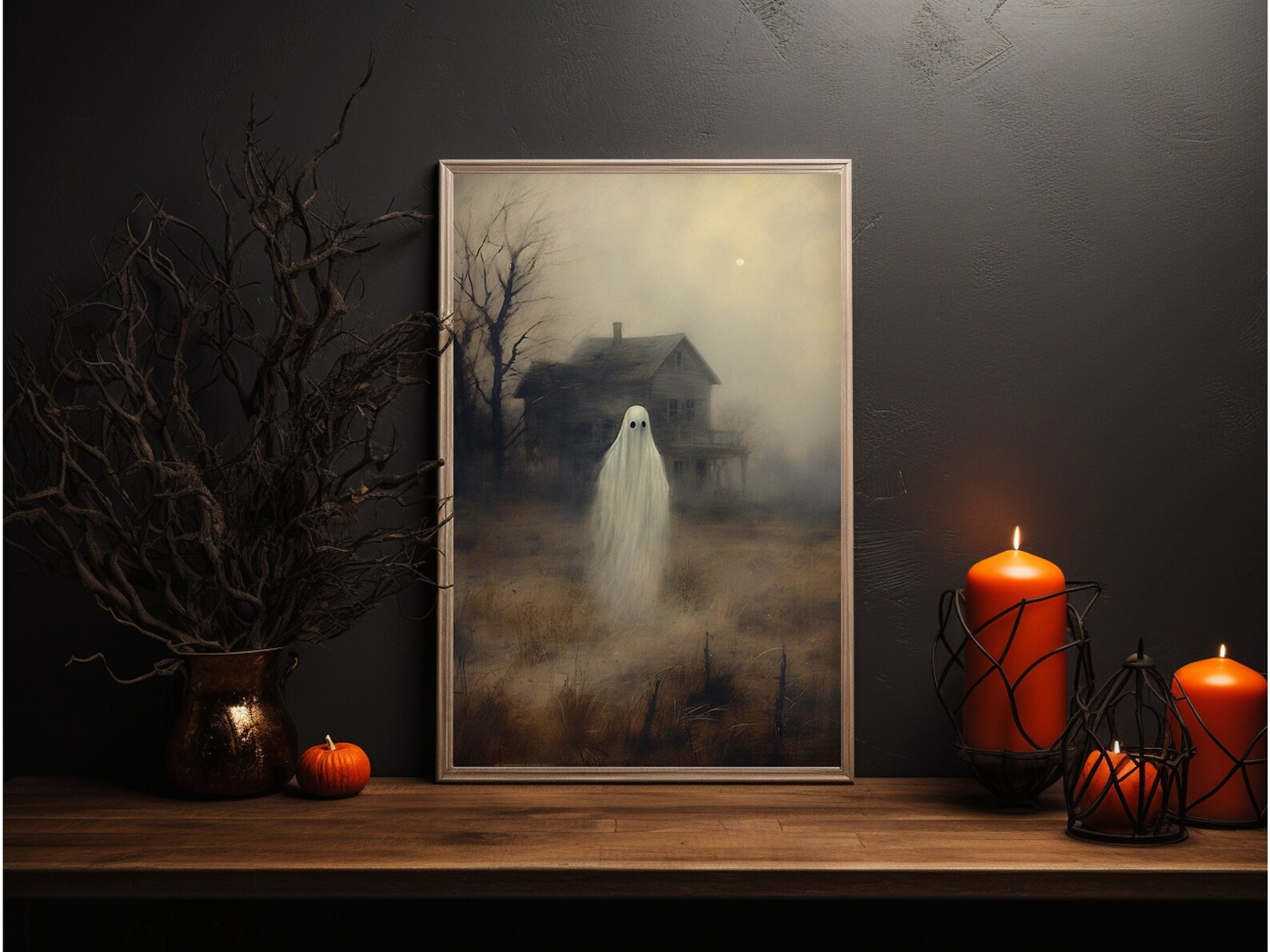 Vintage Ghost Print | Spooky Poster | Halloween Poster | Ghost Print ...