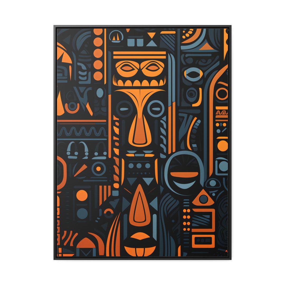 African Pattern Wall Art Canvas - Etsy