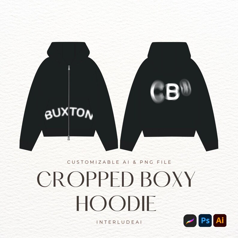 Streetwear Vector Zip up Hoodie Template Hoodie Mockup Vector Tech Pack ...