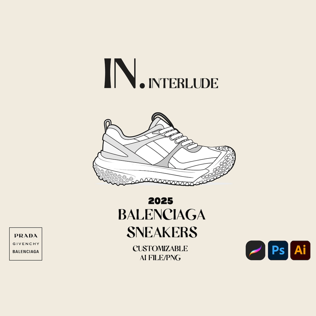 Designer Sneaker Trainers 2025 Template Tech Pack Streetwear Luxury ...