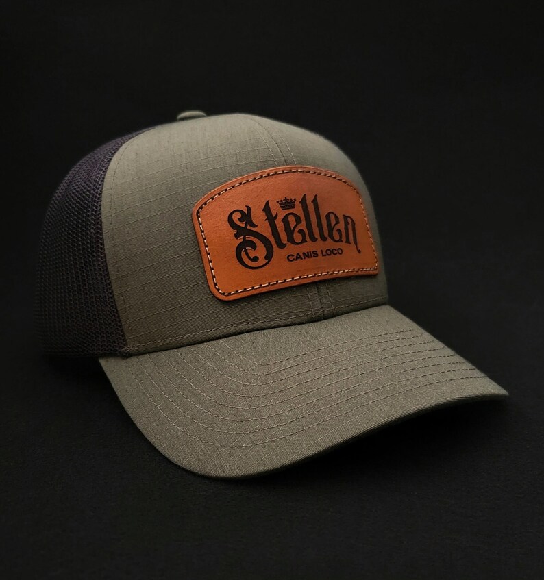 Solid Vintage Label Leather Patch Cap - Etsy