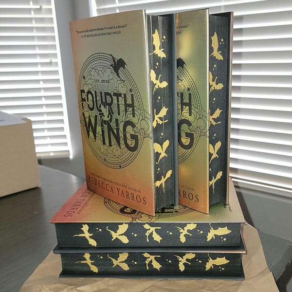 Fourth Wing Book Sprayed Edge - Etsy