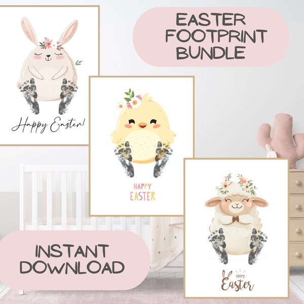 Spring Footprint Art - Etsy