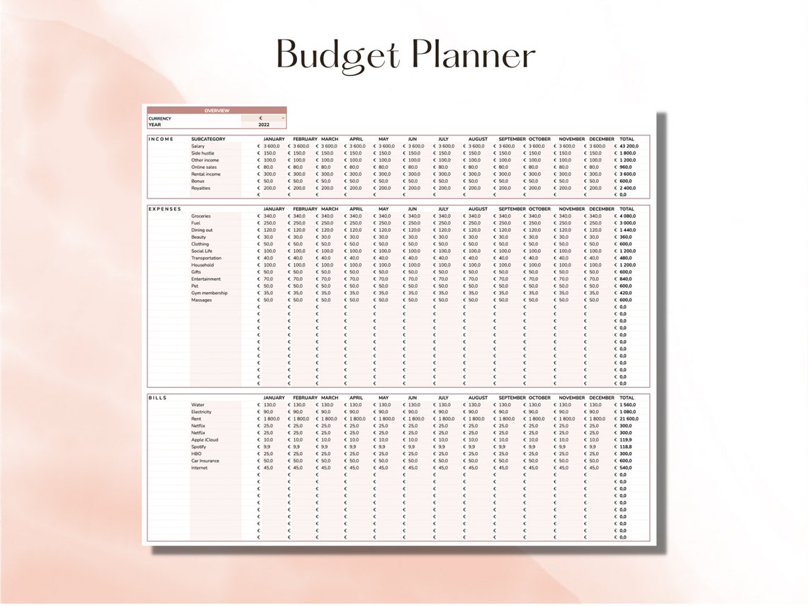 SUPER SIMPLE Budget Planner Monthly Financial Planner Google ...
