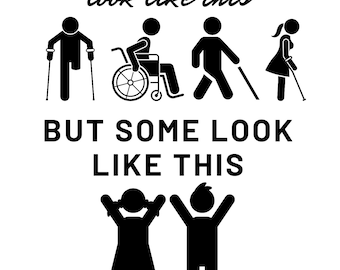 Not All Disabilities Look Like This Decal - Etsy