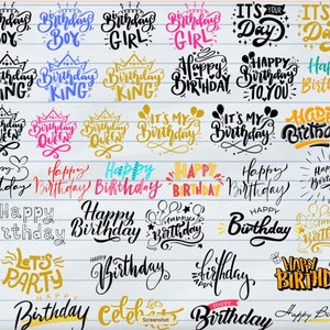 5,000 Happy Birthday Mega Bundle Birthday T-shirts SVG Love Tees SVG ...