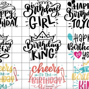 5,000 Happy Birthday Mega Bundle Birthday T-shirts SVG Love Tees SVG ...