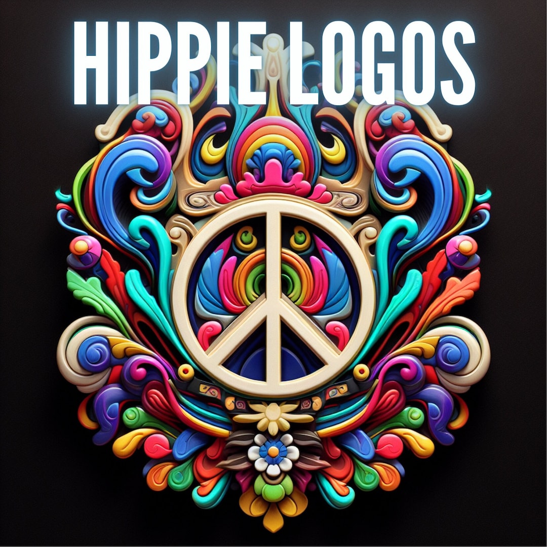 100 Hippies Logo Designs Mega Bundle Instant Download Jpg - Etsy