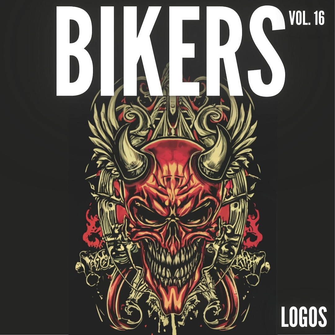 40 Bikers Logos Vol. 16 Instant Download Motorcycle Clipart and Logos ...