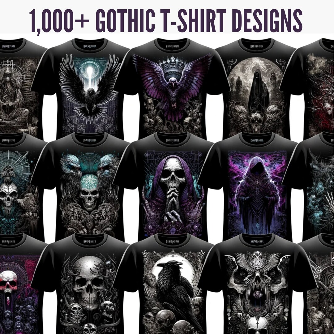 1,000 Gothic & New Age T-shirt Designs Mega Bundle Instant Download Svg ...