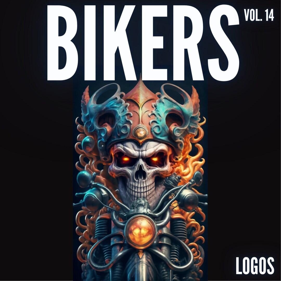 40 Bikers Logos Vol. 14 Instant Download Motorcycle Clipart and Logos ...