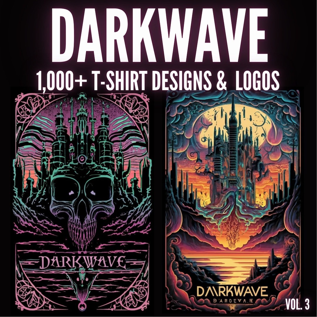 1,000 Darkwave T-shirt Designs & Logos Ultimate Mega Bundle Instant ...