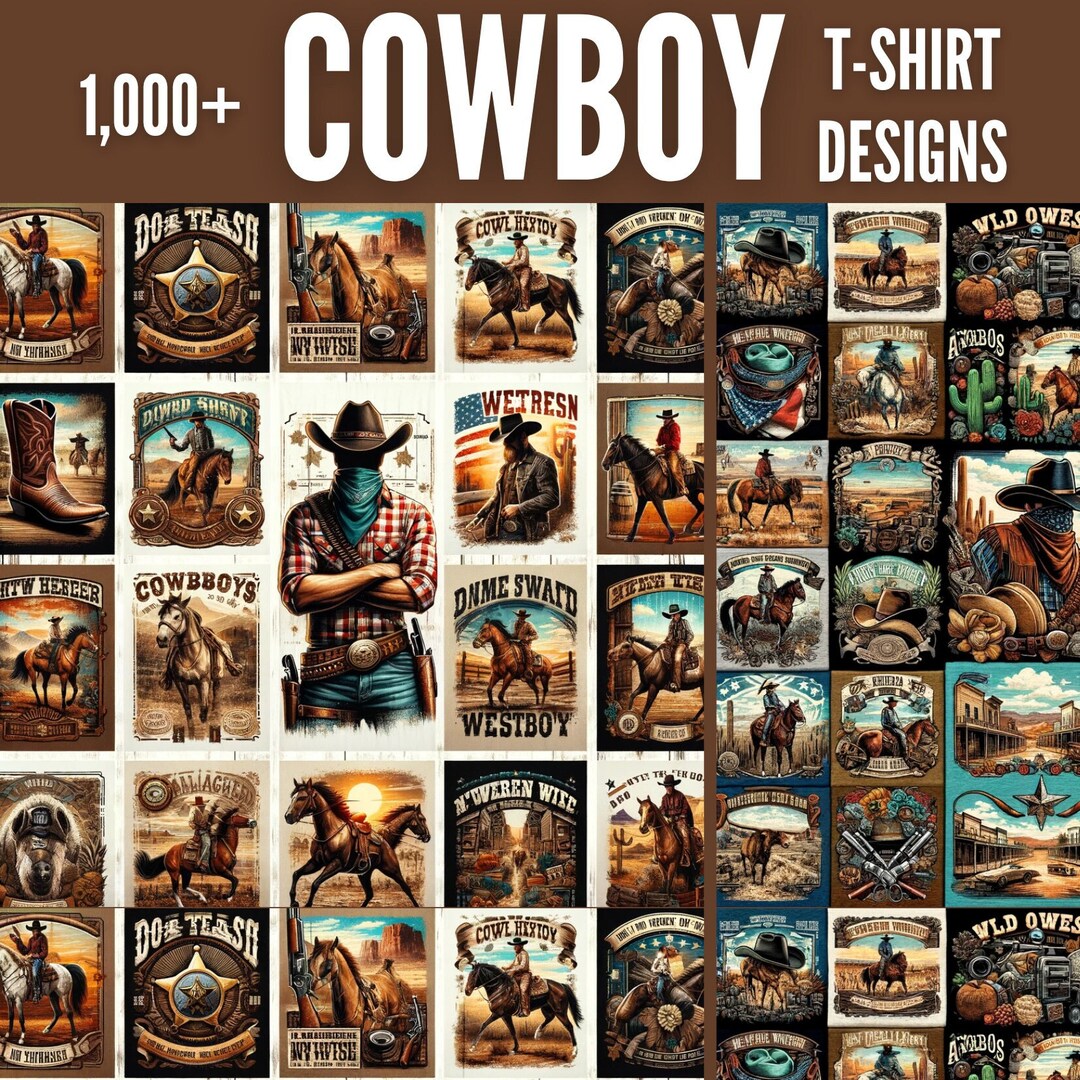 1,000 Western Cowboy Svg Bundle Western Svg Horse Svg, Rodeo Svg ...