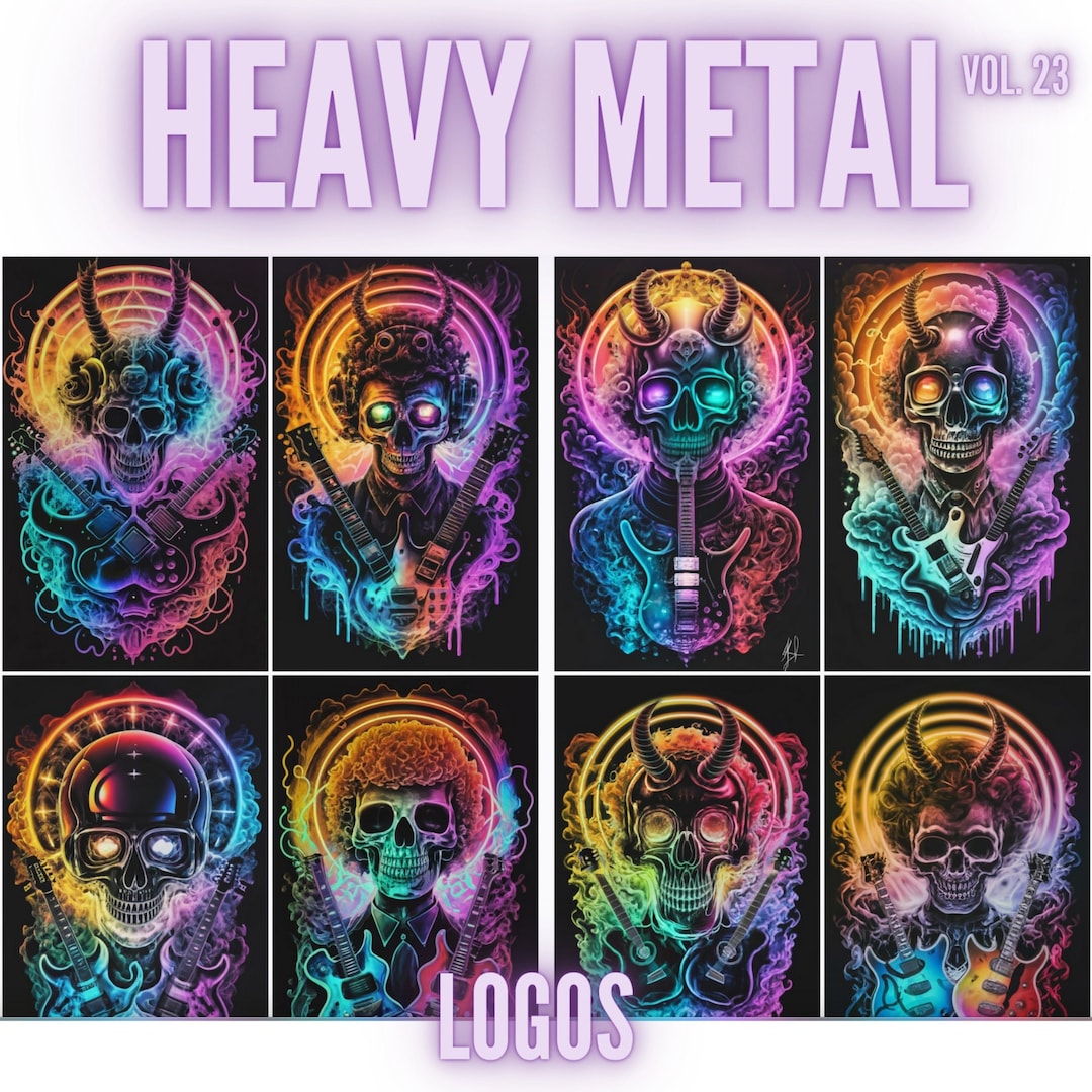 50 Heavy Metal Designs Vol. 23 Rock Metal Band Designs Heavy Metal Rock ...