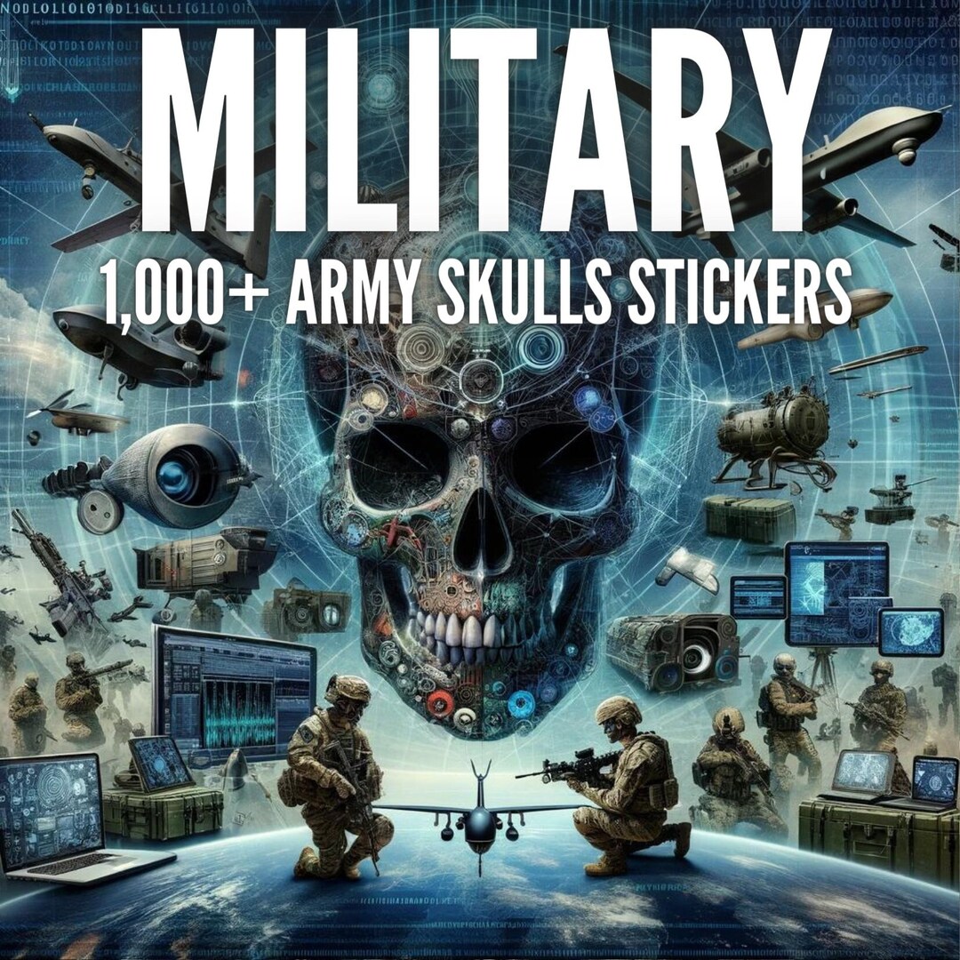 1000 Military Army Skulls Stickers 2024 Edition Mega Bundle Instant Download Svg Png Eps Jpg - Etsy