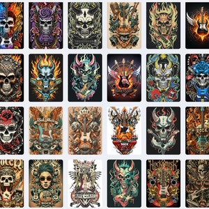 1,000 Rockerz T-shirt & Logo Designs Vol. 1 Mega Bundle Rock Metal Band ...