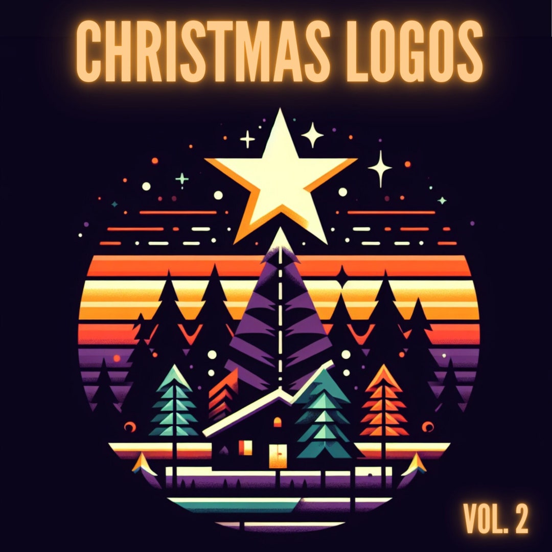 100 Christmas Logos Digital Bundle Instant Download - Etsy