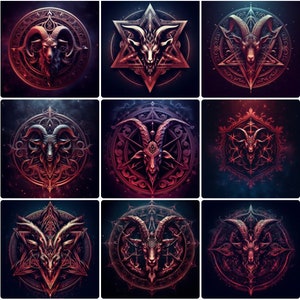 60 Baphomet Logos Vol. 1 Baphomet Logo Designs JPG Instant Download ...
