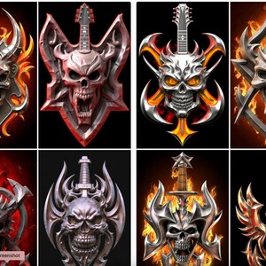 40 Heavy Metal Designs Vol. 18 Rock Metal Band Designs Heavy Metal Rock ...