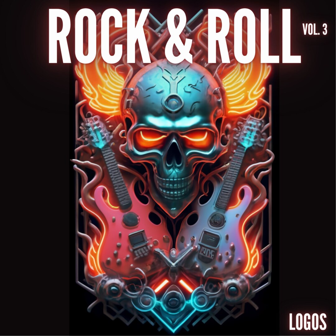 40 Rock & Roll Designs Vol. 3 Rock Logos Rock Band PNG Commercial Free ...