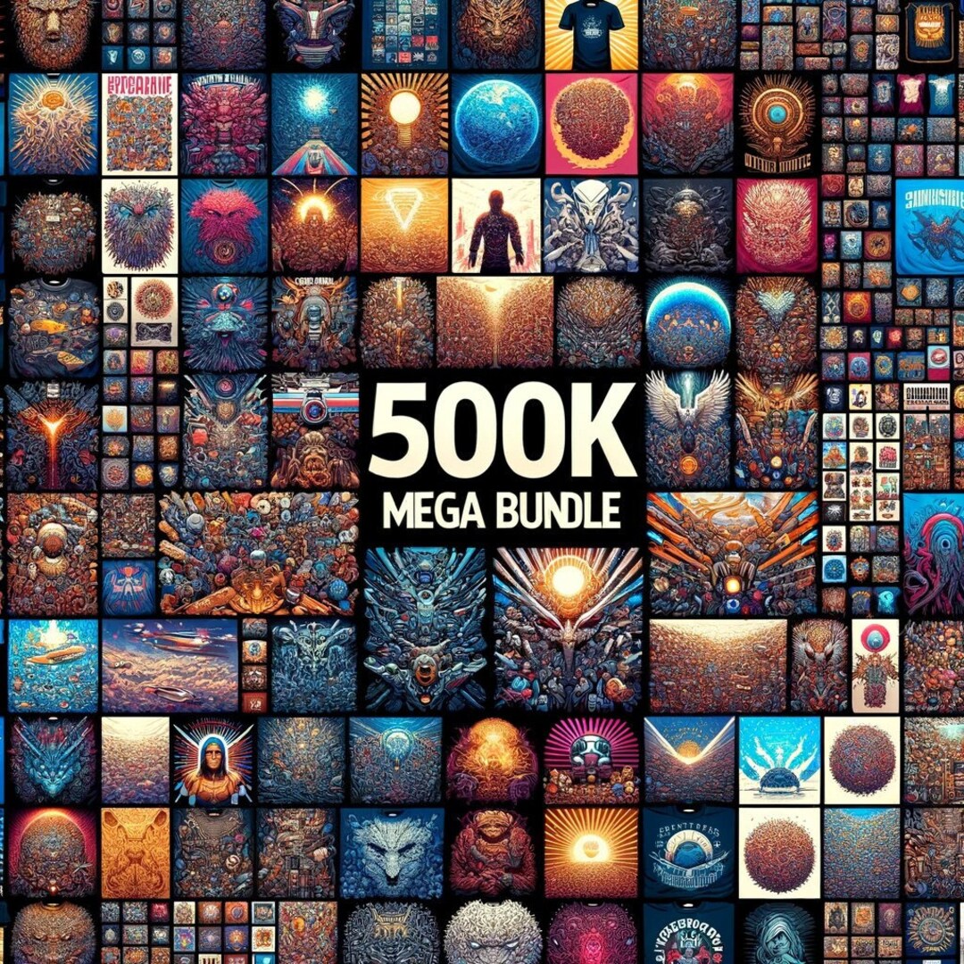500K T-shirt Designs Digital Mega Bundle Layered, Digital Prints ...