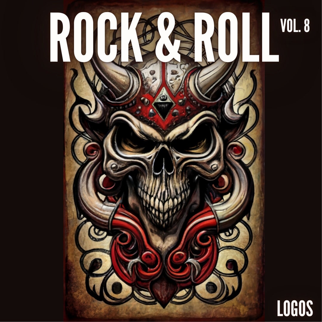 40 Rock & Roll Designs Vol. 8 Rock Logos Rock Band PNG Commercial Free ...