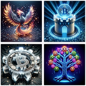 50 Crypto Business Logo Designs PNG Bundle Free Commercial Use Instant ...