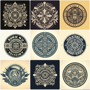 100 Hippies Logo Designs Mega Bundle Instant Download Jpg - Etsy