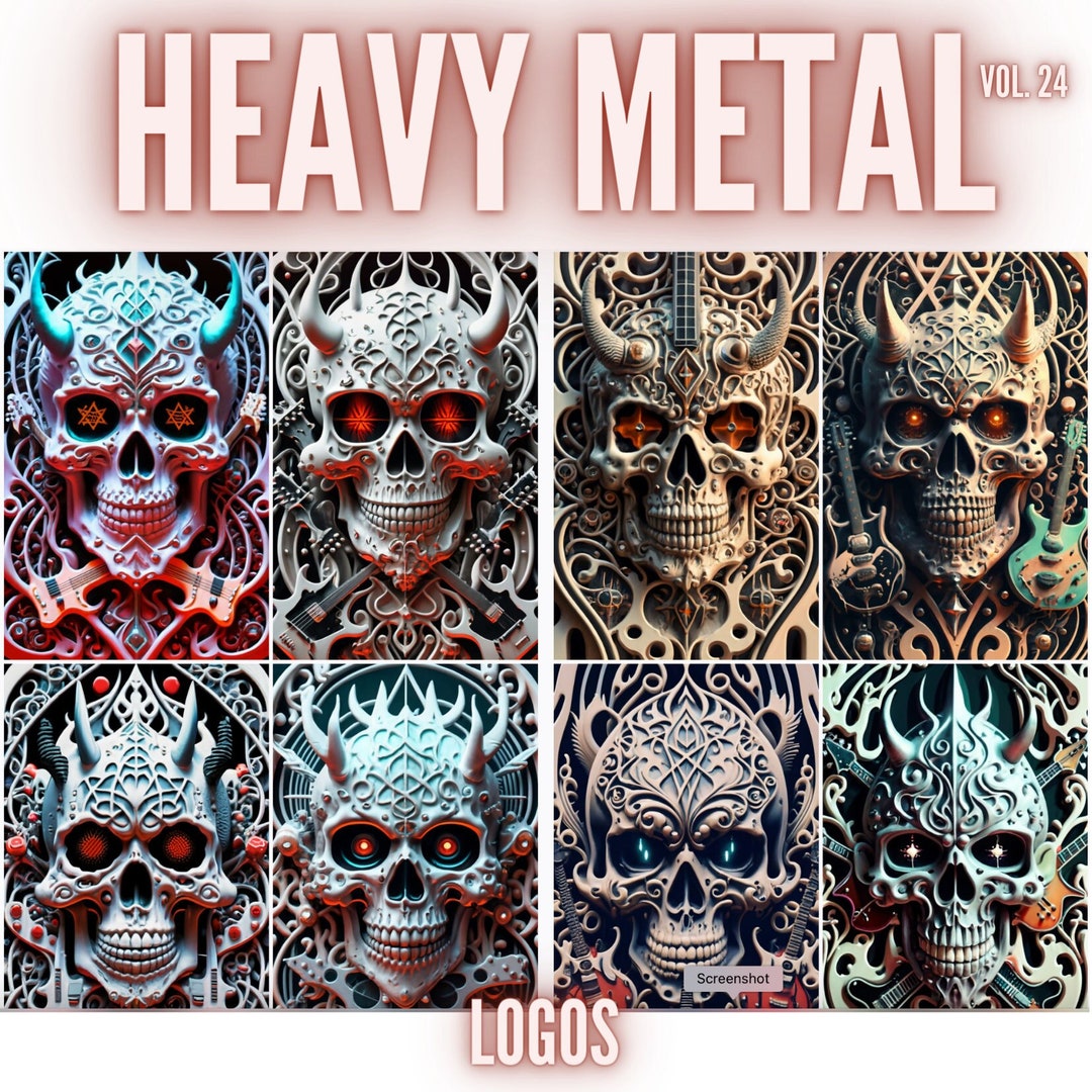 50 Heavy Metal Designs Vol. 24 Rock Metal Band Designs Heavy Metal Rock ...