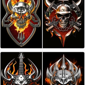 40 Heavy Metal Designs Vol. 18 Rock Metal Band Designs Heavy Metal Rock ...