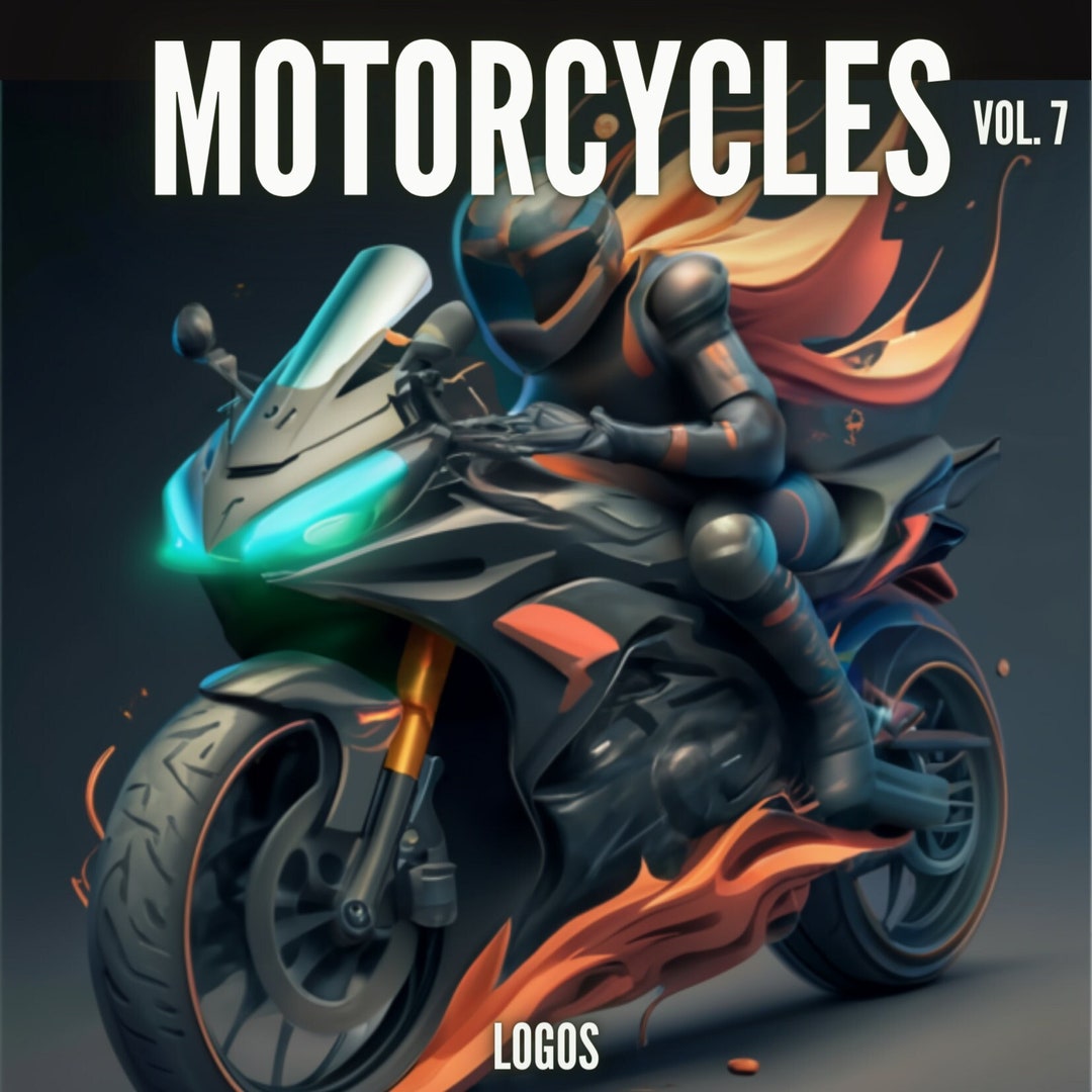40 Motorcycle Designs Vol 7 Instant Download Motorcycle Logos PNG ...