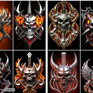 40 Heavy Metal Designs Vol. 18 Rock Metal Band Designs Heavy Metal Rock ...