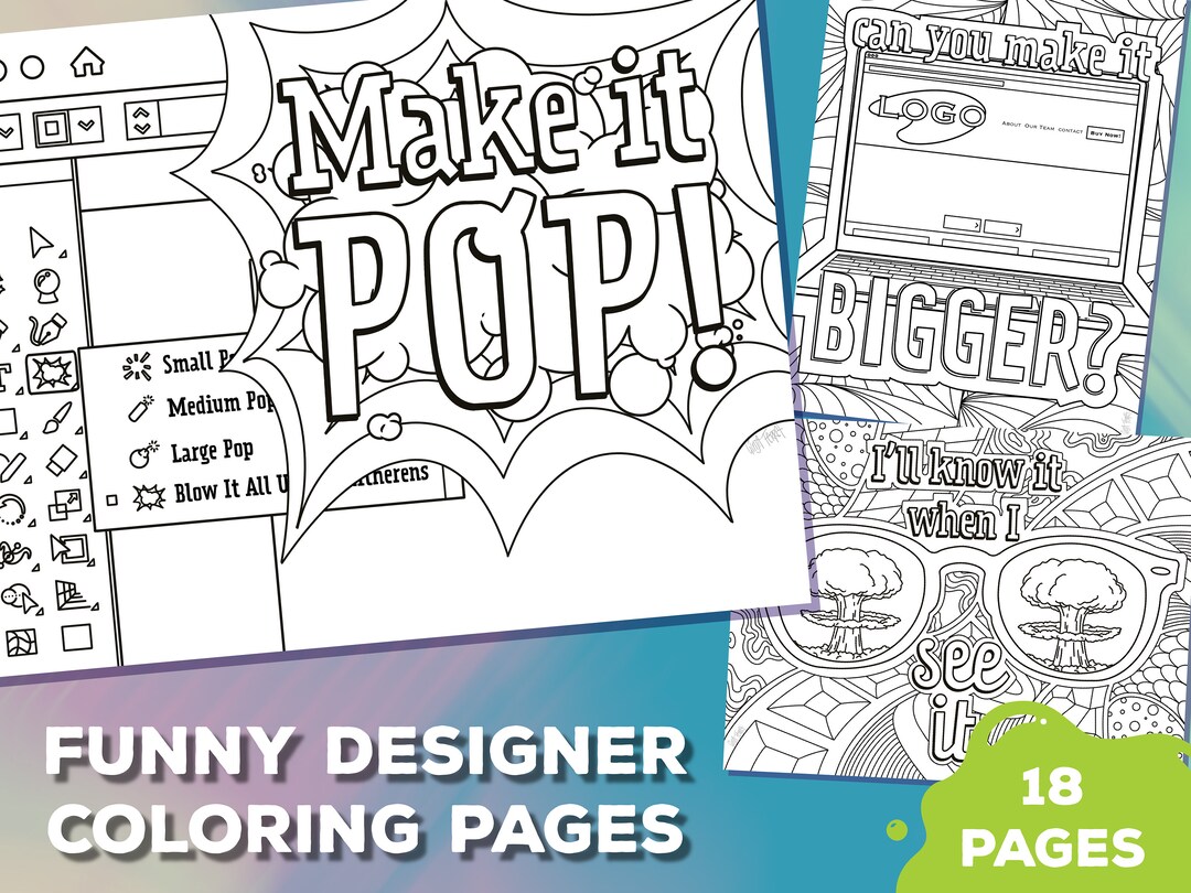 Designer Coloring Pages Instant Download - Etsy
