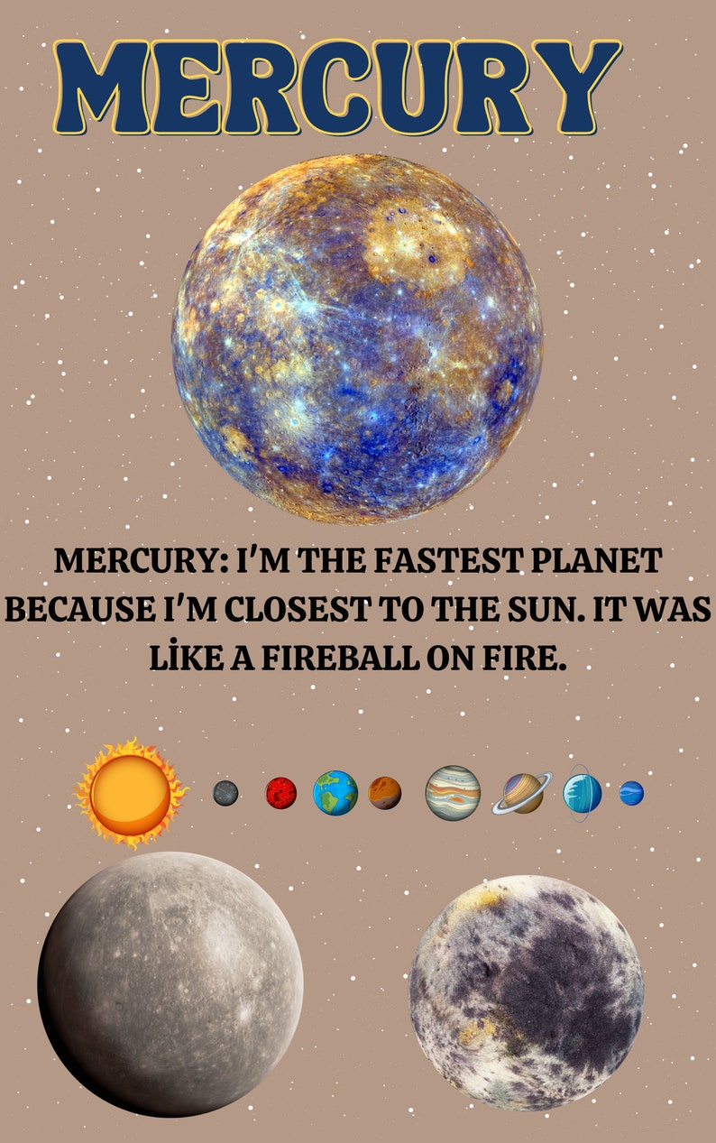 Planets Educational Book for Kids, 12 Pages PDF, Learn Planets, Baby ...