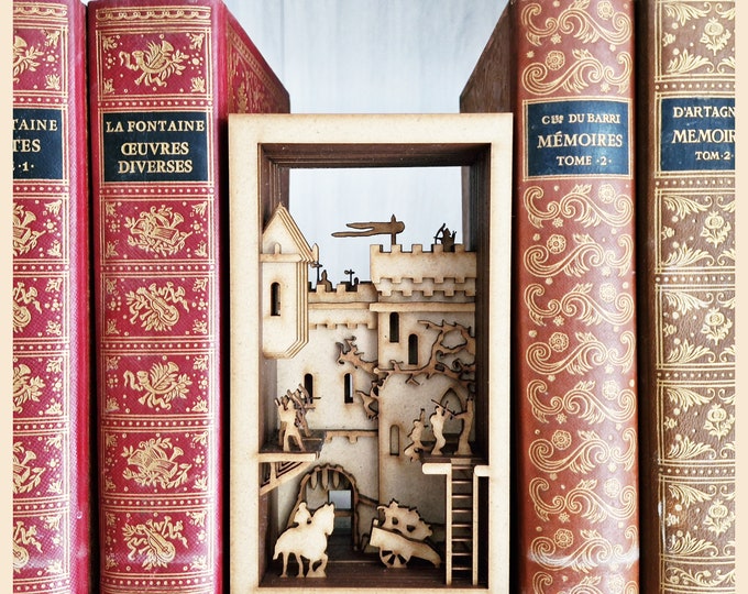 Medieval Castle Book Nook SVG Laser Cut Files (3mm Plywood) Digital ...