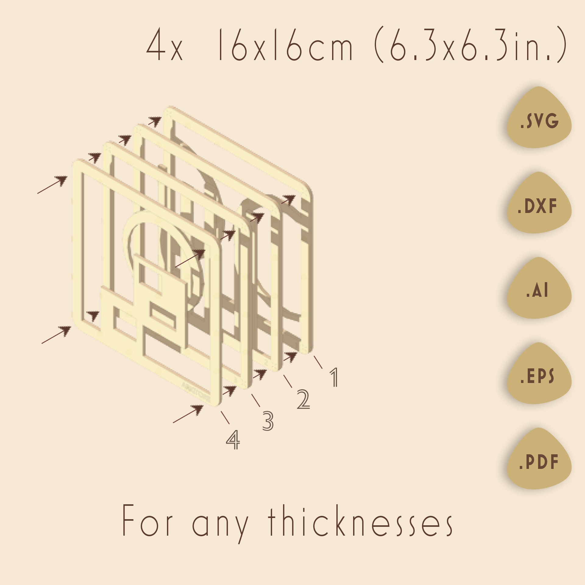 Laser Cut Plans - Elephant Frame - Multilayer Artwork - Lightburn ...
