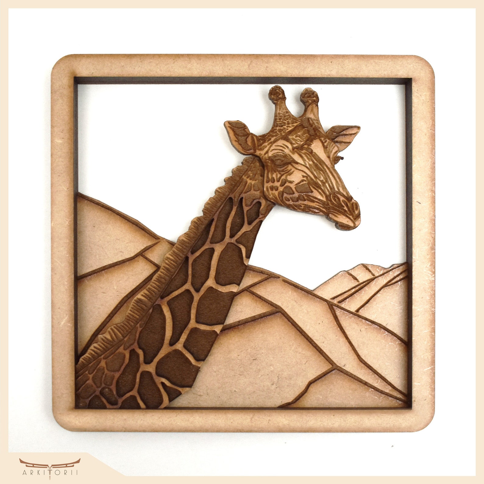 Laser Cut Plans - Giraffe Frame - Lightburn - Multilayer Artwork ...