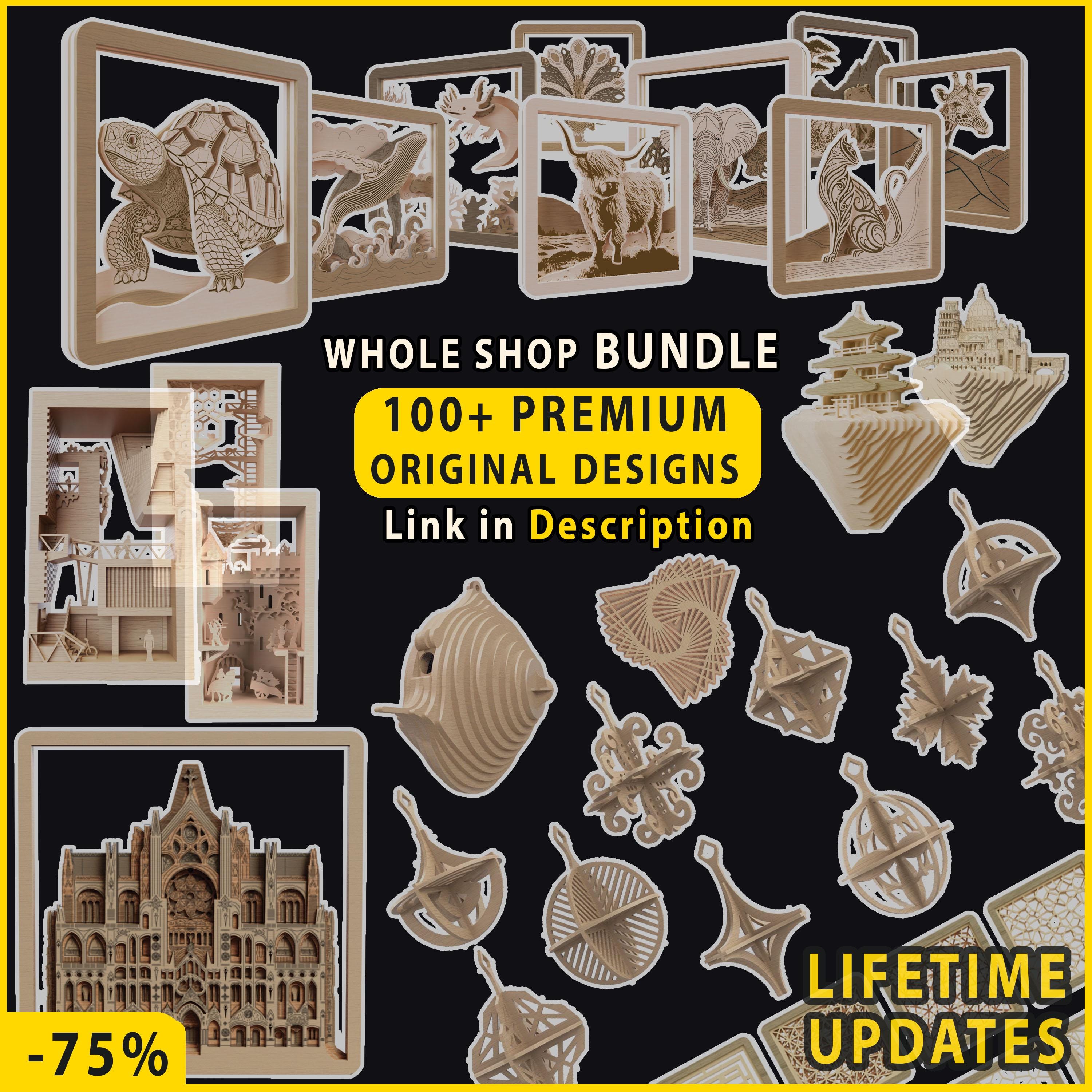 Laser Cut Bundle - 20 Animal Frames - Multilayer Svg - Lightburn ...