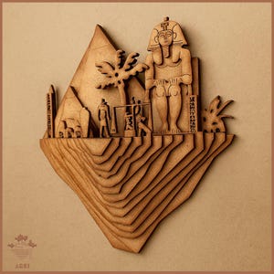 3D Ancient Egypt Layered SVG - Laser Cut Files - Lightburn - Xtool ...