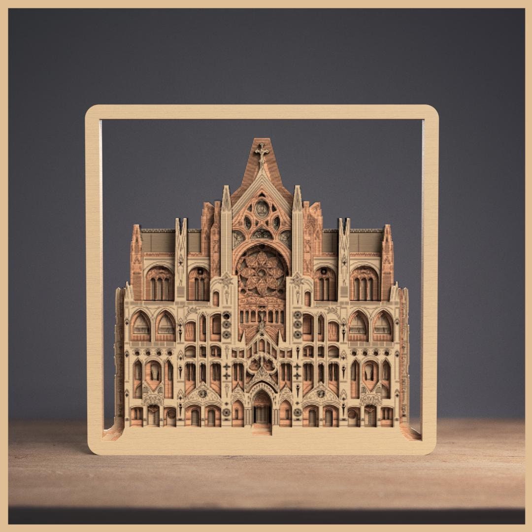 Laser Cut Frame - Layered Svg - Multilayer Artwork - Cathedral Frame ...