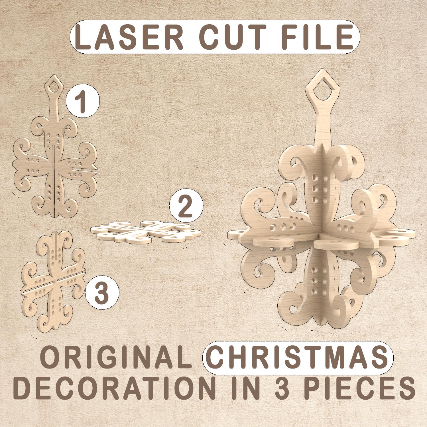 Laser Cut File for Glowforge, Lightburn, Xtool - Xmas Balls Svg ...