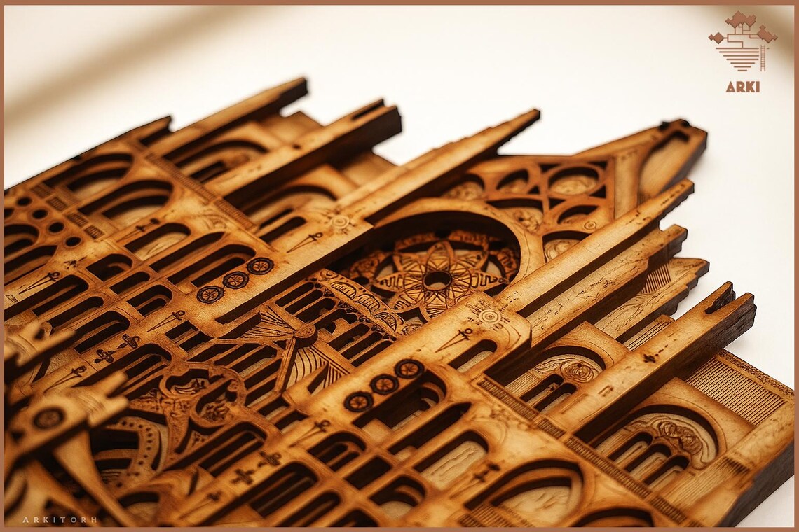 Laser Cut Frame - Layered Svg - Multilayer Artwork - Cathedral Frame ...