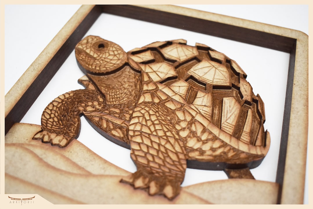 Laser Cut Plans - Tortoise Frame - Multilayer Artwork - Lightburn ...