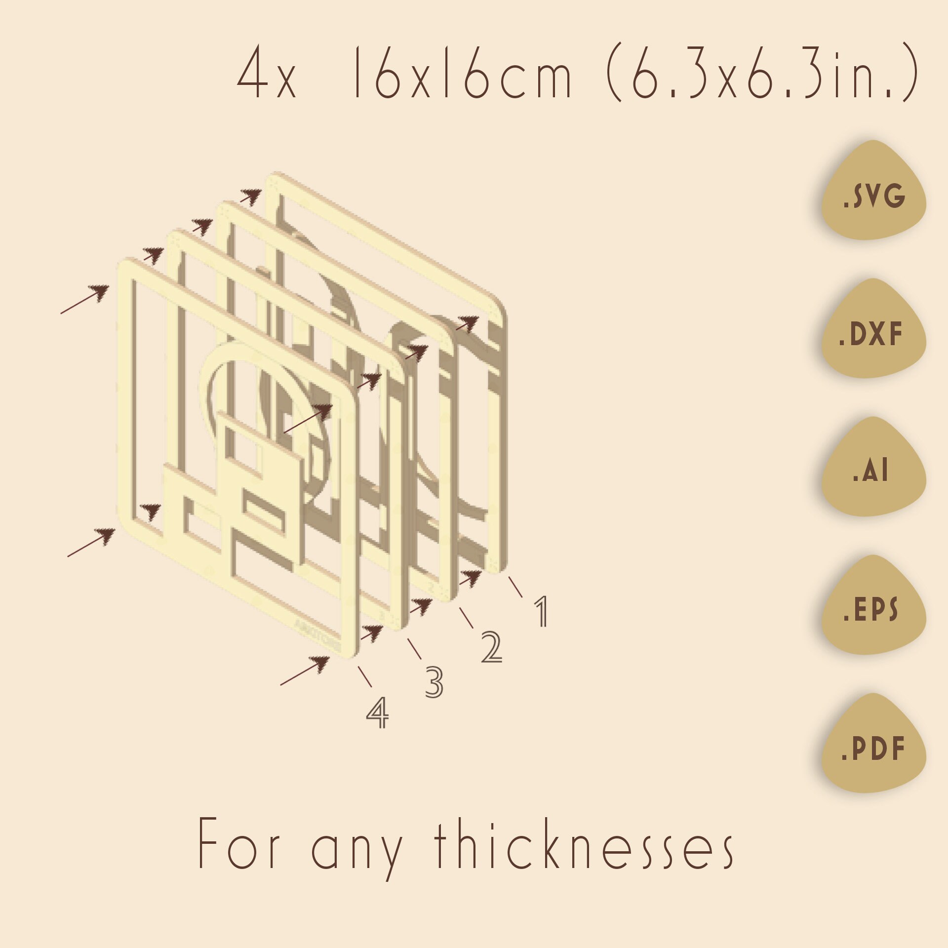 Laser Cut Plans Tortoise Frame Multilayer Artwork Lightburn Turtle ...