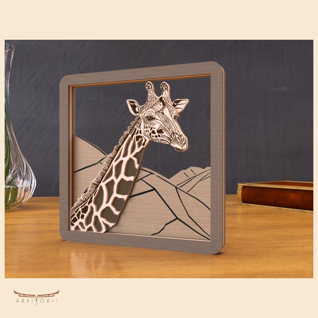 Laser Cut Plans - Giraffe Frame - Lightburn - Multilayer Artwork ...