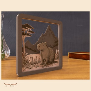Multilayer SVG Artwork - Capybara Frame - Laser Cut Plans - Lightburn ...